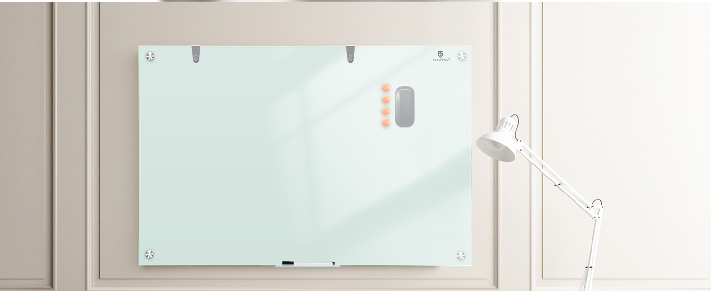 Amazon.com : TSJ OFFICE Glass Dry-Erase Board - 48 x 32 Inches Wall Mounted Glass Magnetic ...