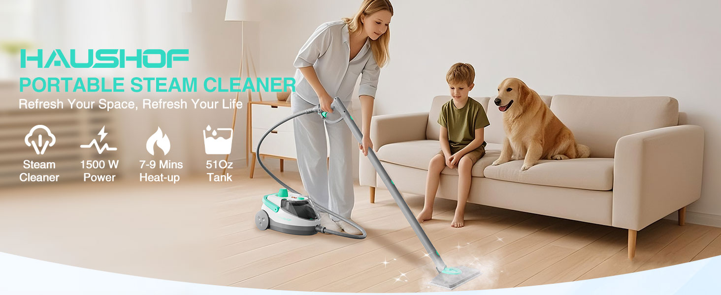 Amazon.com - HAUSHOF Steam Cleaner, 1500W Powerful Steam Cleaner for ...