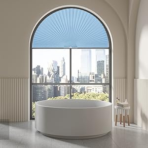 Amazon.com: Arch Window Shade Curtains Half Circle Moon Pleated Fabric Blinds Semi Circle ...