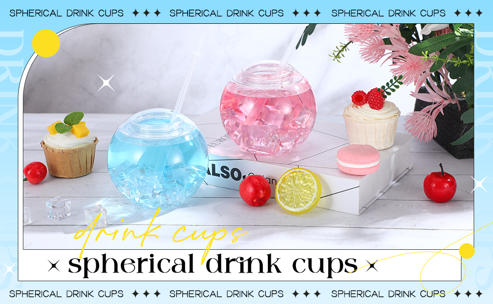 Amazon.com: Rtteri 22 oz Fish Bowls for Drinks with Lids and Straws Fishbowl Cups Clear Plastic ...