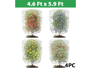 Amazon.com : Evoio Fruit Tree Netting Bags with Drawstring, 4PCS Blueberry Bush Netting Cover ...
