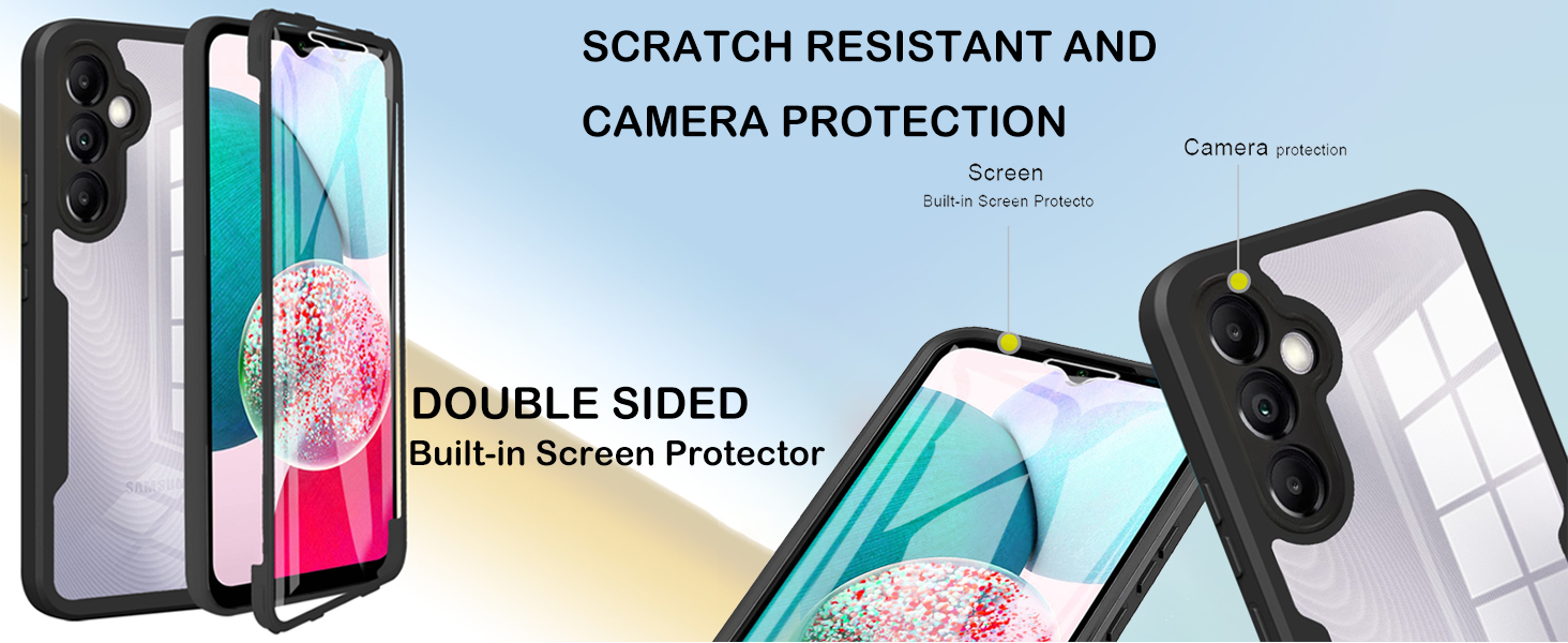 Amazon.com: CCSamll for Samsung Galaxy A05 Case Clear with Screen Protector, Full Body ...