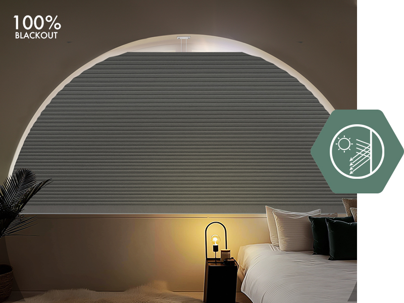 Amazon.com: Yoolax Smart Cellular Shades, Motorized Arch Window Honeycomb Blinds Motorized ...