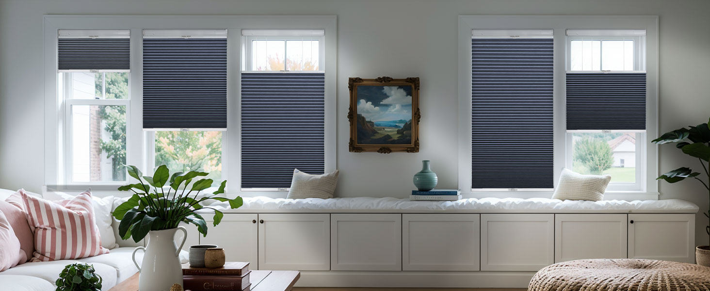 Amazon.com: UrMoon No Tools No Drill Top Down Bottom Up Cellular Shades ...