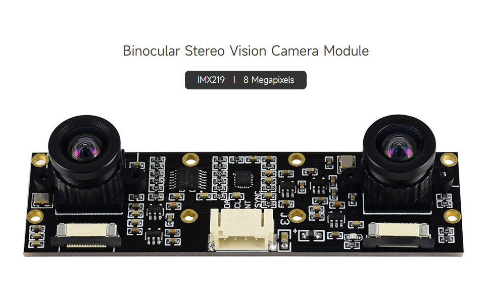 Amazon.com: Waveshare Binocular Camera Module, Compatible with Raspberry Pi 5, Dual IMX219, 8 ...