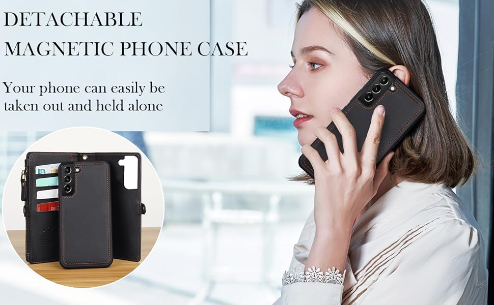 Amazon.com: DKDKSIP for Samsung Galaxy S25 Case Wallet for Women Men, Wireless Charging with ...