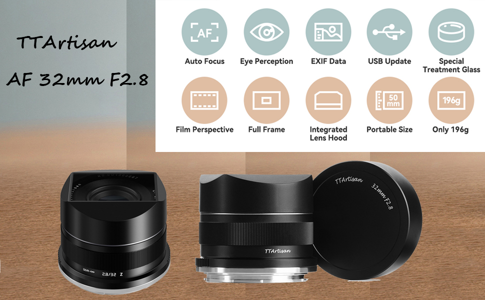 TTArtisan AF 32 mm F2.8 Auto Focus Compatibilidad de lente de marco completo con cámaras Nikon Z ...