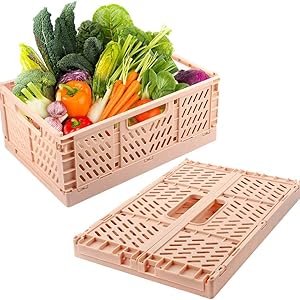 Amazon.com: 2-Pack Plastic Baskets for Shelf Organizing, Stackable ...