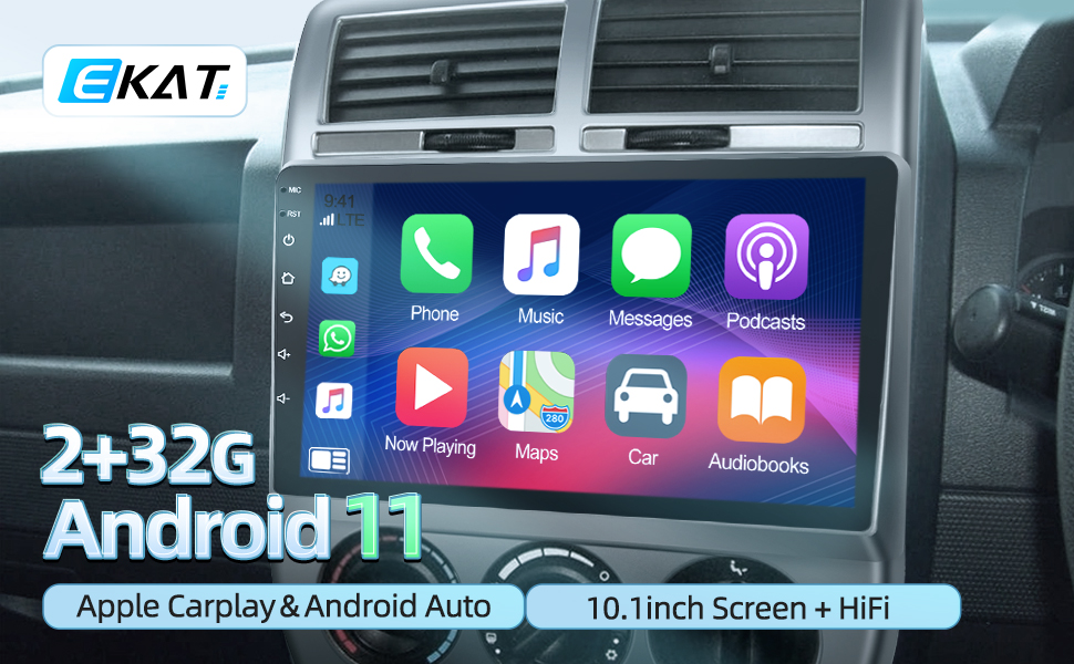 Radio de coche Android 13 2+64G para Jeep Compass Patriot 2007 2008 2009, unidad estéreo de ...