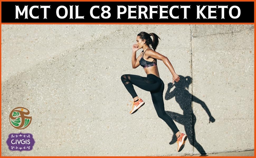 Amazon | MCTオイル C8 パーフェクト・ケト 500ml【100％ココナッツ由来・無添加・カプリル酸 (C8) だけの中鎖脂肪酸オイル】 (500ml X 6本) | CIVGIS ...