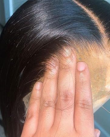 Amazon.com : Lemoda Full 13x6 Straight Lace Frontal Human Hair Wigs 250% Density Long/Short Bob ...