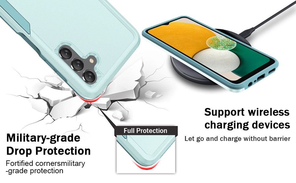 Amazon.com: for Galaxy A13 5G Case, Samsung A13 5G Case with Screen Protector,Full Body ...