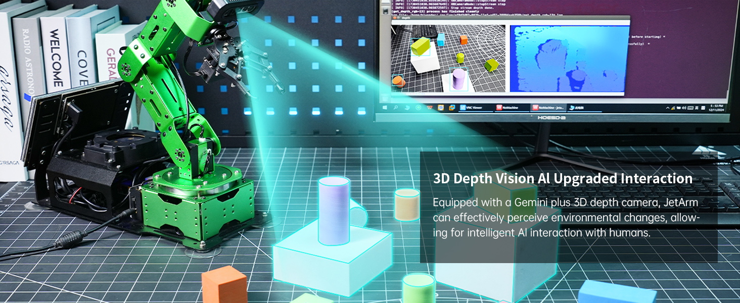 Amazon.com: HIWONDER ROS2 ROS1 ChatGPT Robotic Arm 6DOF Flexible AI Model Smart Programming ...