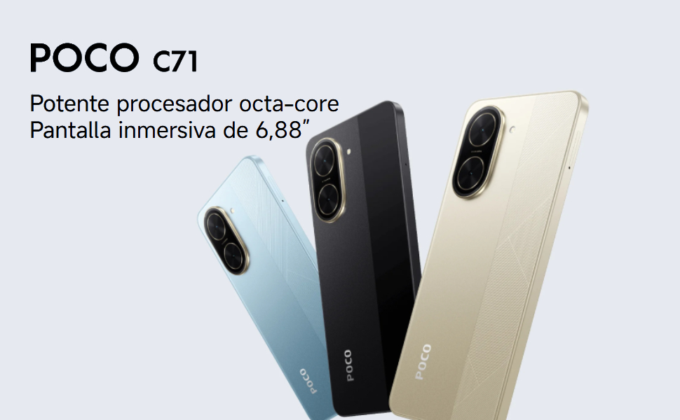 Xiaomi Celular Poco C71 4gb Ram 128gb ROM Black Dual Sim Smartphone : Amazon.com.mx: Electrónicos