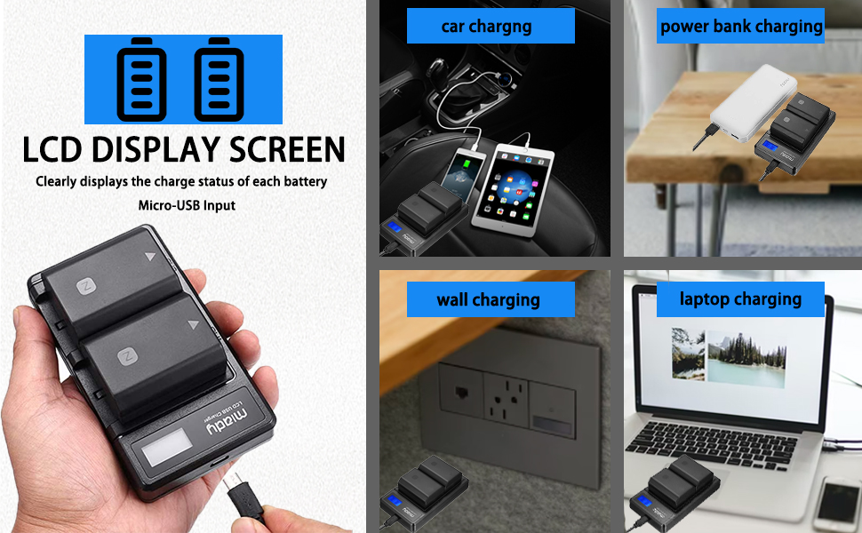 Amazon.com: Miady NP-FZ100 Replacement Battery and Dual LCD Charger Set Upgrade Model Compatible ...