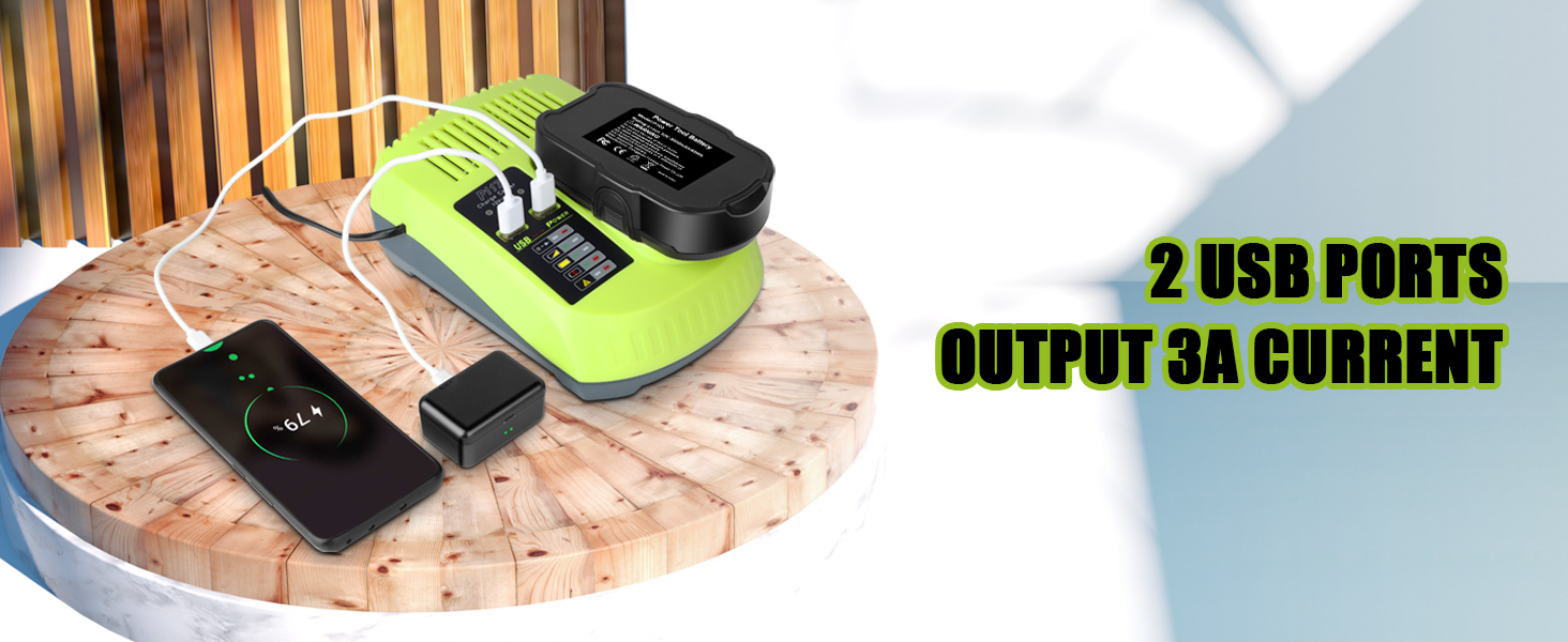 Amazon.com: REACELL 2 Pack P102 18V Battery and Charger Combo Compatible for Ryobi 18V Battery ...