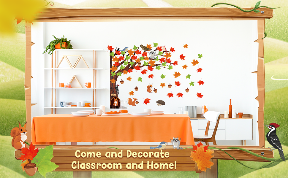 Amazon.com: Marspark 110 Pieces Tree Classroom Bulletin Board ...
