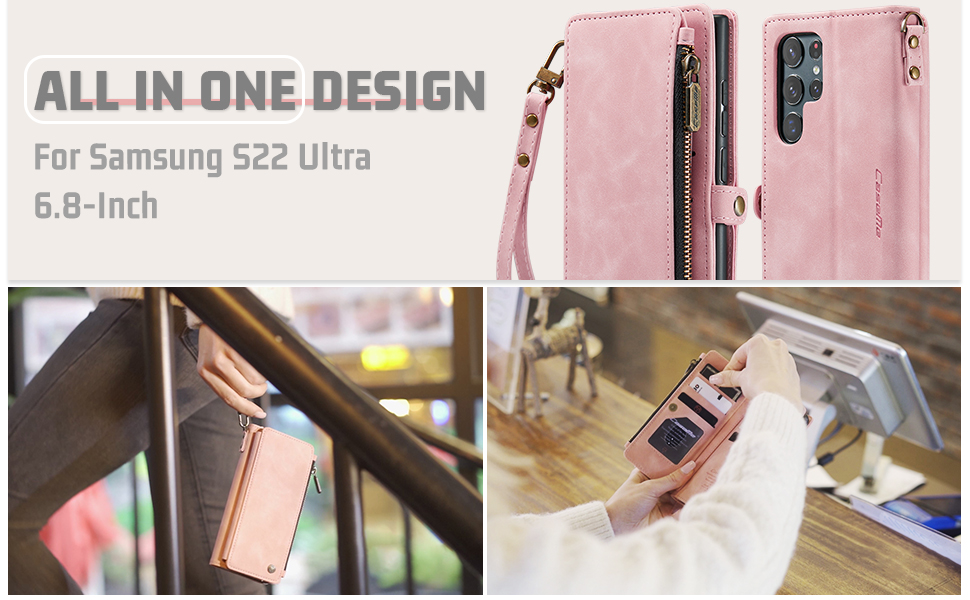 Amazon.com: Defencase for Samsung Galaxy S22 Ultra Case, for Samsung S22 Ultra Wallet Case for ...