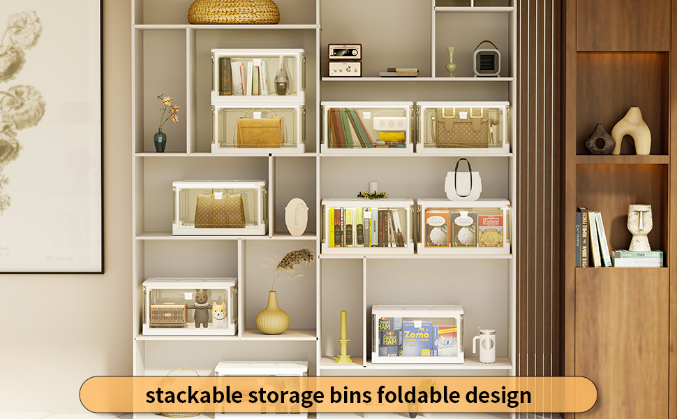 Amazon.com - Covetree 3-Pack 24 QT Clear Stackable Storage Bins with ...