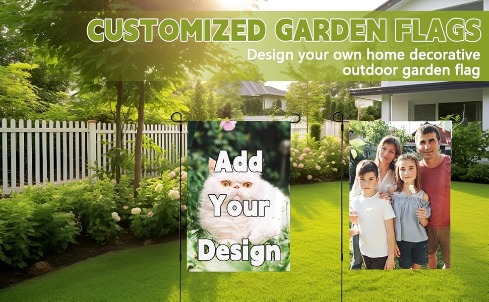 Amazon.com : Custom Garden Flag,Personalized Garden Flag for Outside,Personalized Yard Flags ...