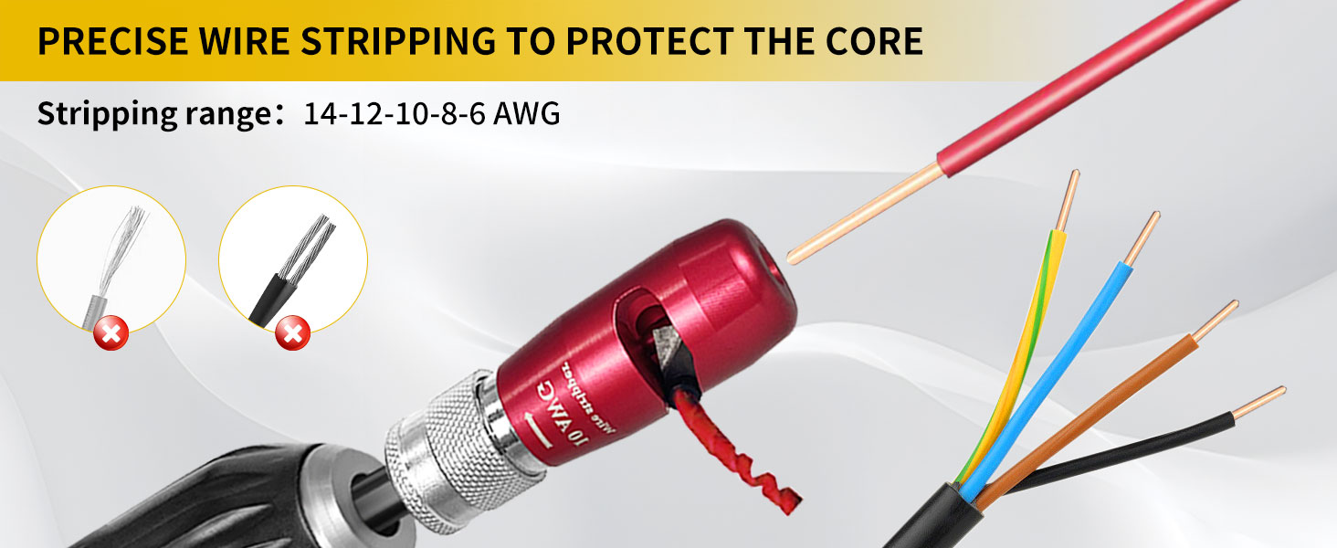 CuzConven Wire Stripper for Drill, 2025 Upgraded Wire Stripping Tool & Wire Twisting Connector ...