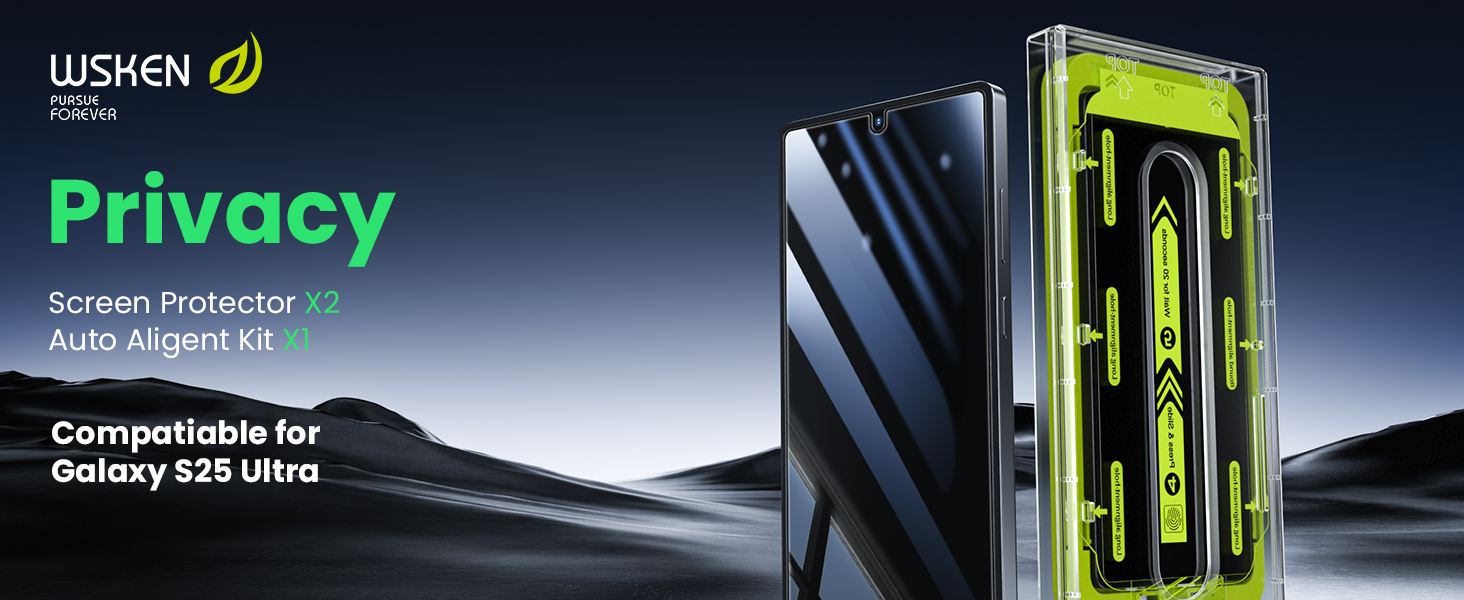 Amazon.com: WSKEN for Samsung Galaxy S25 Ultra Privacy Screen Protector - 25 Degree Anti Spy ...