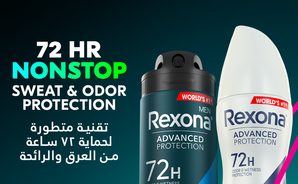REXONA Men Antiperspirant Deodorant Spray, 72 hour sweat & odor protection*, V8, with ...