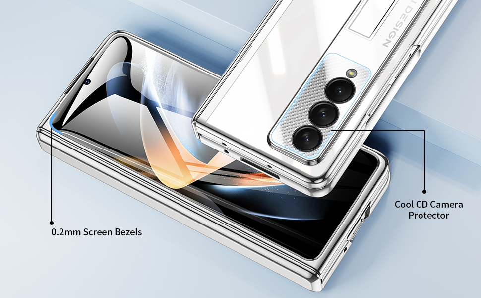 Amazon.com: for Samsung Galaxy Z Fold 4 Case: Hinge Protection with Kickstand, Transparent Clear ...