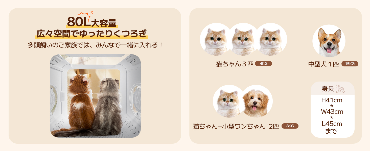 Amazon | Vicopo ペットドライルーム 犬 猫 兼用 80L大容量 ドライヤー ボックス 多頭用 ドライヤー ハウス 自動速乾 ハンズフリー ペット 乾燥機 箱 型 ドライヤー ...