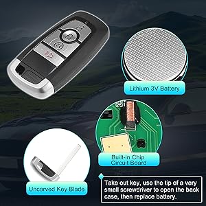 Amazon.com: X AUTOHAUX 2pcs 315MHz Smart Proximity Keyless Entry Remote ...