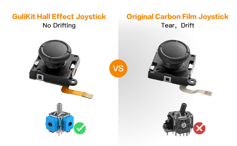 Amazon.com: GuliKit Joycon Joystick Replacement - [No Drifting] Hall Effect for Switch/OLED/Lite ...