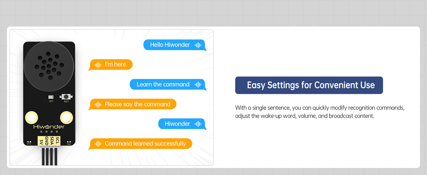 Amazon.com: AI Voice Sensor Module Voice Broadcasting Command ...