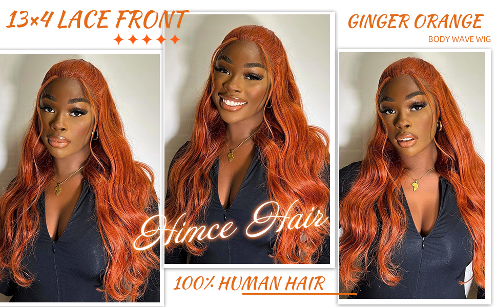 Amazon.com: Ginger Lace Front Wigs human hair - Ginger Orange Lace Front Wigs Human Hair 13x4 ...