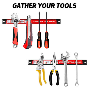 Amazon.com: 12'' Magnet Tool Holders Storage Organizer, 12 Pack Wall Mount Magnetic Tool Strips ...