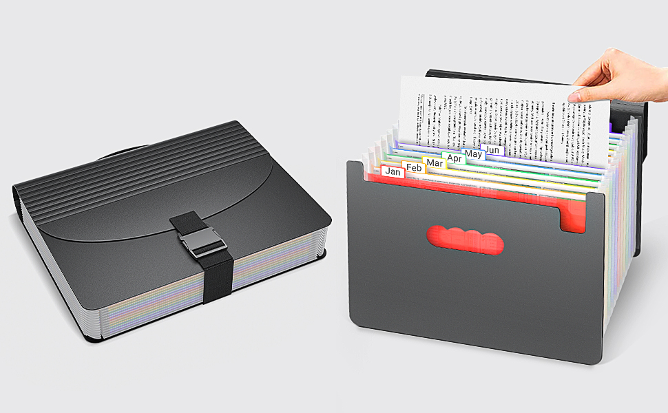 Amazon.com : Vanulee Expanding File Folders with Handle,Accordion File Organizer,13 Pockets ...