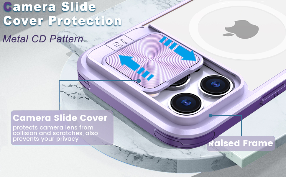 Amazon.com: WATEFULL Clear Case Compatible with iPhone 14 Pro Max MagSafe with Sliding Lens ...