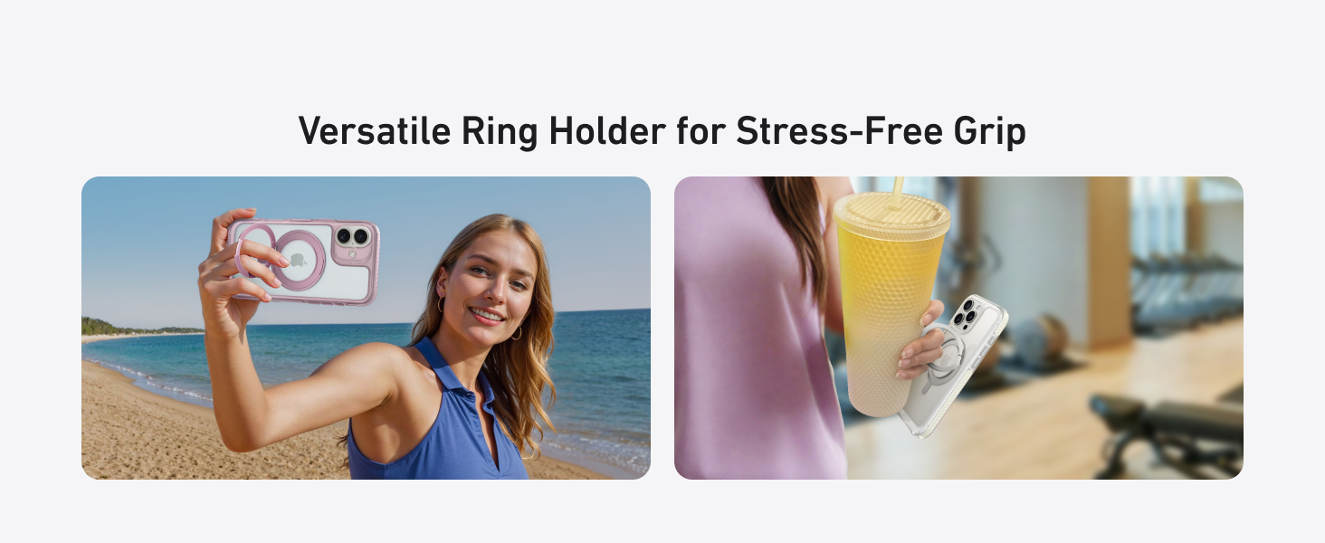 Amazon.com: Anker Ultra Magnetic for iPhone Case with Sturdy 360° Ring Stand, Anti-Yellowing and ...