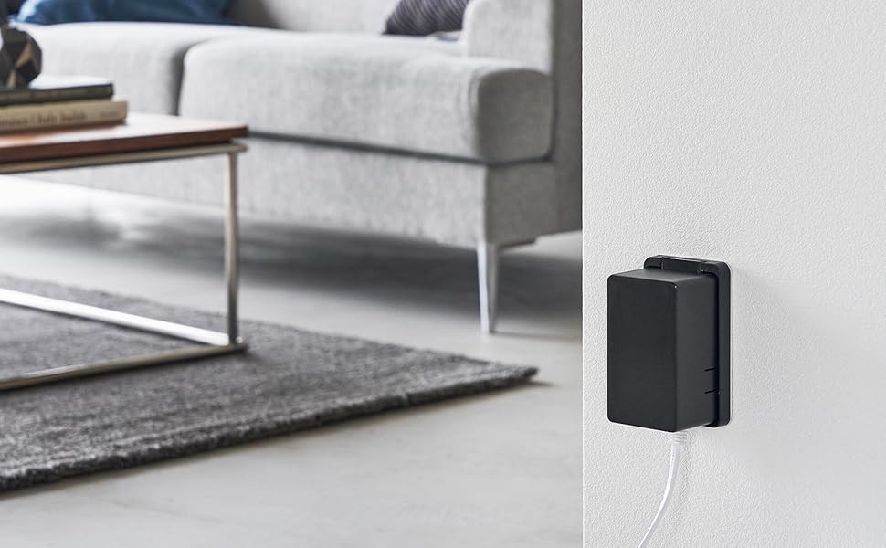 Amazon.co.jp: 山崎実業(Yamazaki) コンセントガード ブラック 約W7×D6×H12cm スマート smart コンセントカバー 1～3口対応 いたずら防止 4157 ...