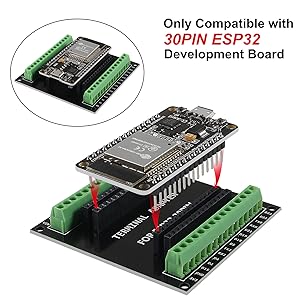 Amazon.com: AITIAO 4Pcs ESP32 Breakout Board 30Pin GPIO 1 into 2 for ...