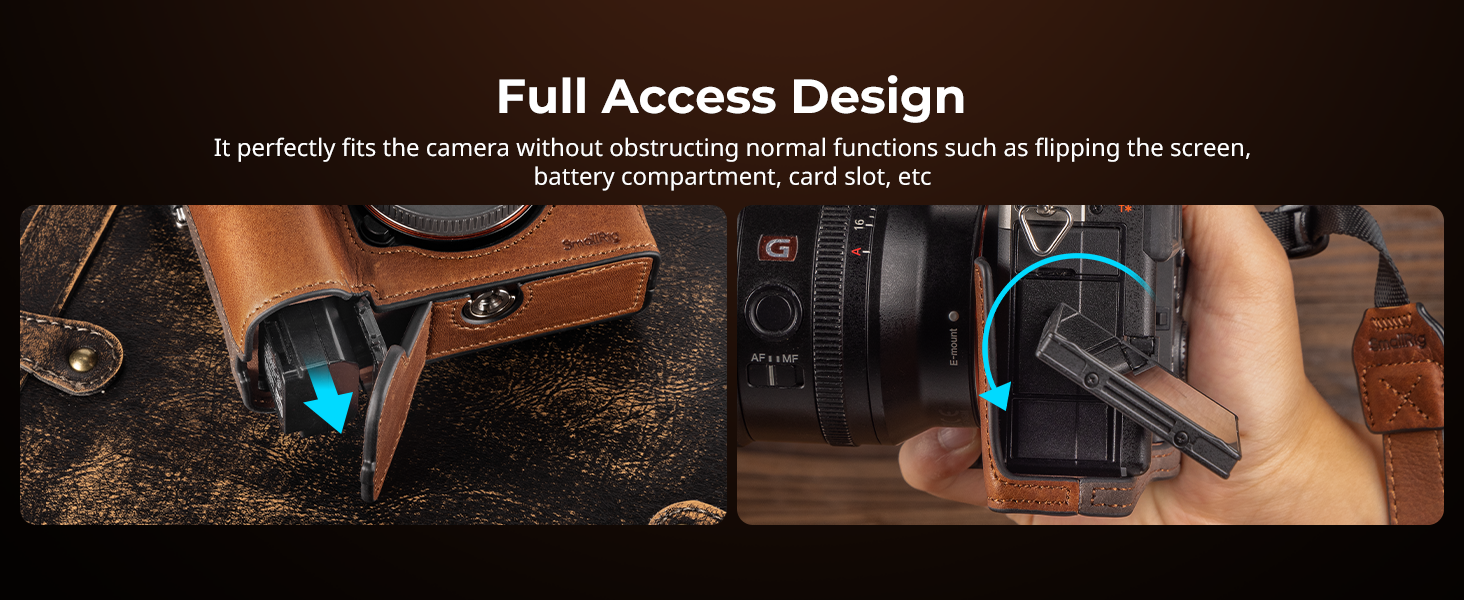 Amazon.com : SmallRig A7C II / A7CR Camera Leather Case Kit for Sony ...