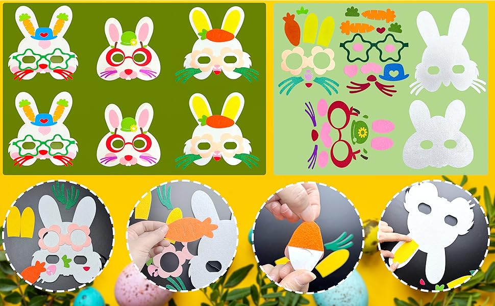 Easter Bunny Mask Craft Kits for Kids Bunny Mask Craft Kits Easter ...