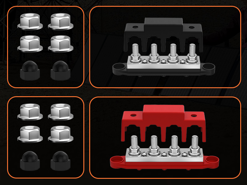Amazon.com: Joinfworld 400A Bus Bar 12V Power Distribution Block with 4 ...