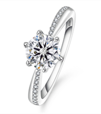 Amazon.com: KRKC&CO Moissanite Promise Rings for Women, 4-Prong Petite Twisted Vine Simulated 1. ...