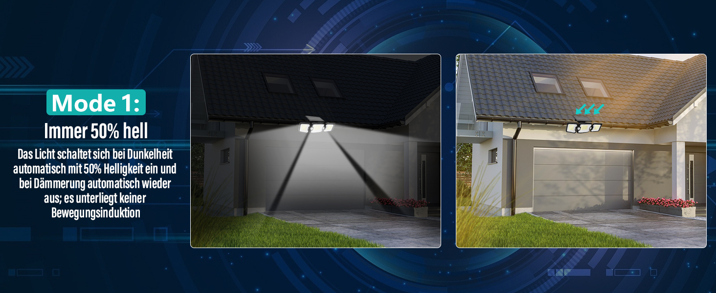 Vicalo Solarlampen für Außen mit Bewegungsmelder, Solarleuchten für Außen Wetterfest, 305 LED ...