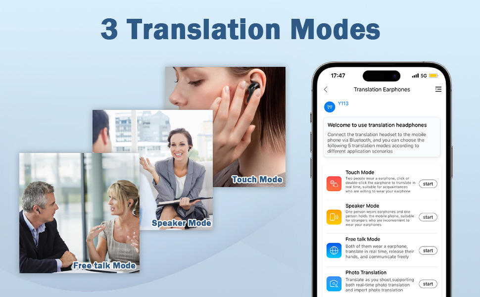 Amazon.com: Real Time Translator Earbuds, 144 Languages Bluetooth ...