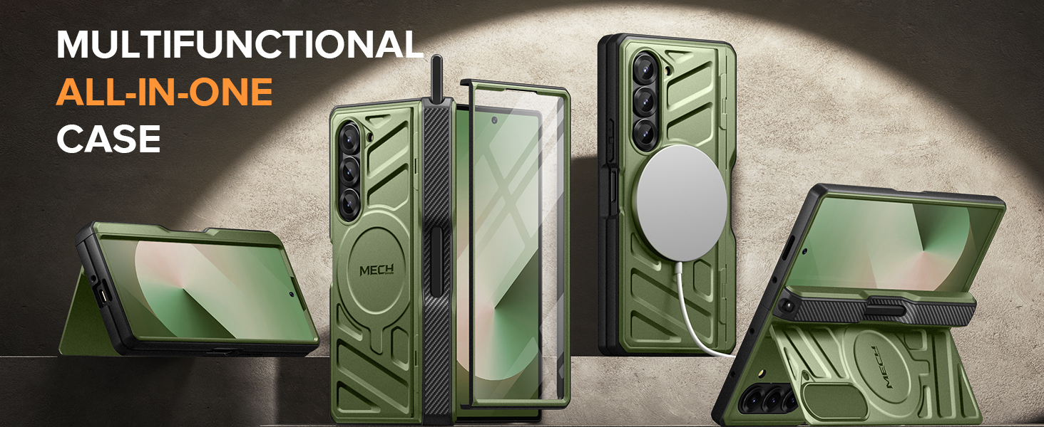 Amazon.com: TONGATE Magnetic for Z Fold 6 Case with S Pen Holder & Stand, [Compatible with ...