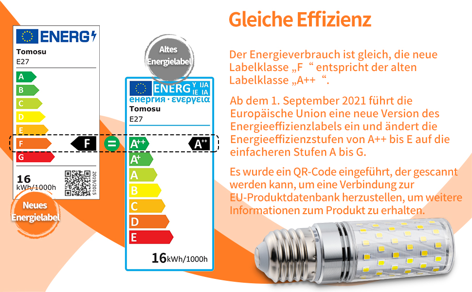 Tomosu LED Birne E27 Kaltweiss 6000K Extra Hell 1600LM, 16W LED Glühbirne ersatz 150W Glühlampe ...