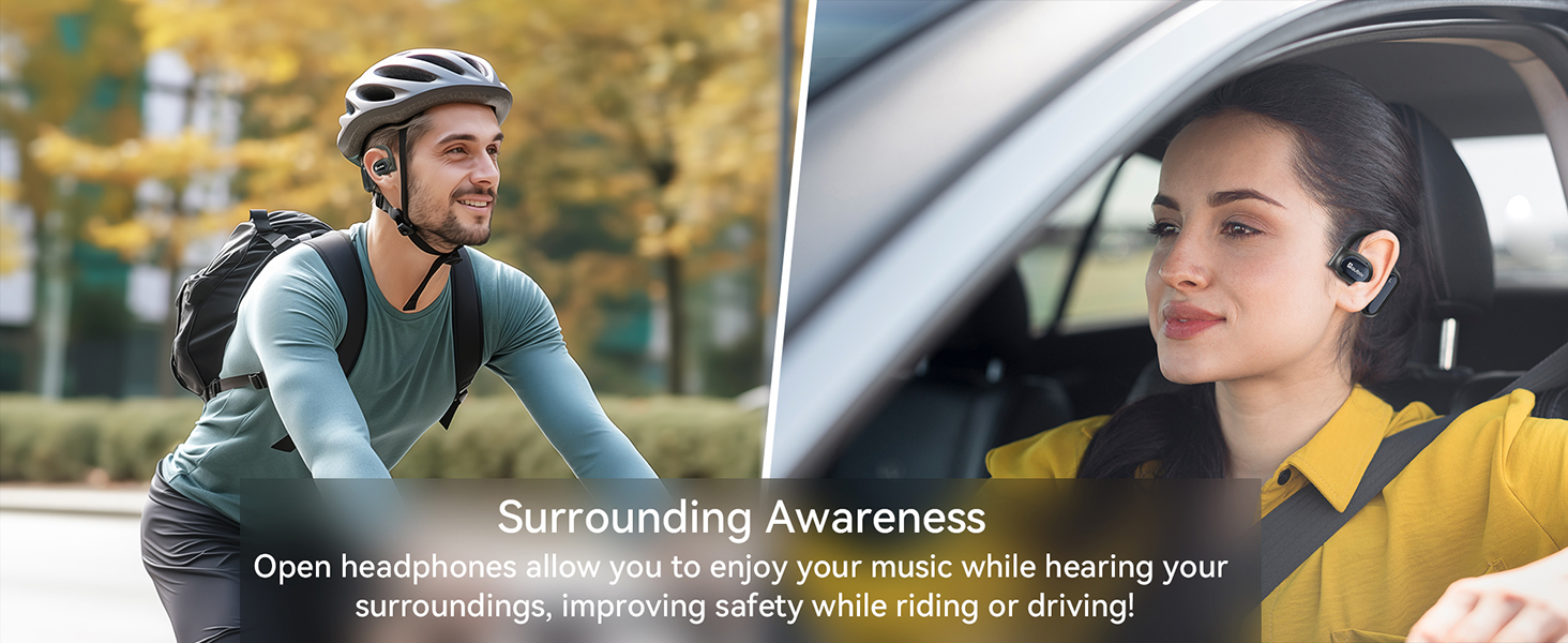 Amazon.com: AUBOR Sports Headphones Wireless Bluetooth 5.3 Open Ear ...