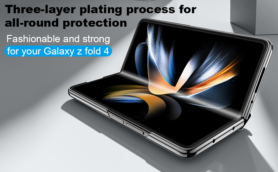 Amazon.com: For Samsung galaxy z-Fold-4 Case: Transparent Electroplating Protective Phone Case ...