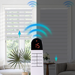 Amazon.com: DONGFXK Motorized Zebra Blinds with Remote Control,Solar Powered Light Filtering ...